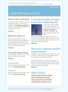 Blue Email Marketing Newsletter Template - Free PSD Files