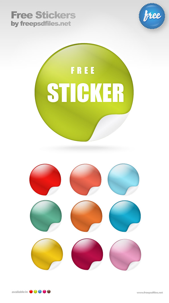 PSD Sticker Templates Free PSD Files