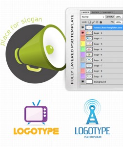 PSD Logo Design Templates Pack 1 - Free PSD Files