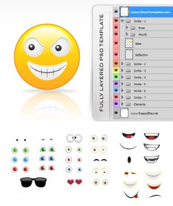 Smiley Face PSD Cration Kit - Free PSD Files
