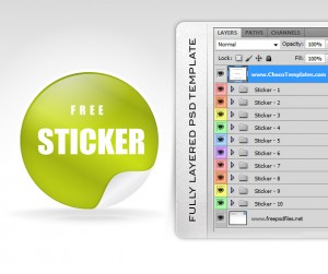 PSD Sticker Templates - Free PSD Files