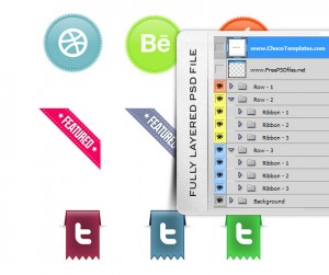 Free Web Ribbon Set - Free PSD Files