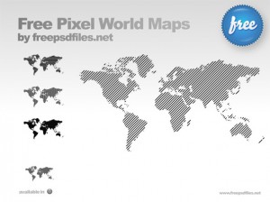 PSD Pixel World Map - Free PSD Files