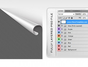 PSD Ribbon Corner Template - Free PSD Files