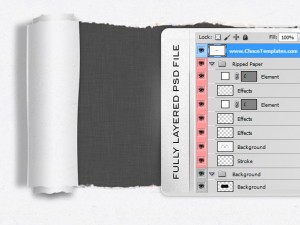 Ripped Paper PSD Graphic - Free PSD Files