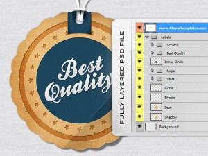Label PSD Template - Free Tag Template - Free PSD Files