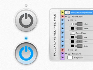 Power Button PSD Template - Free PSD Files