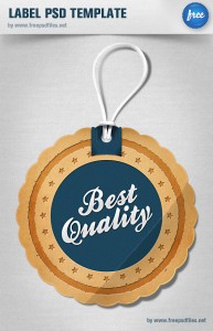Label PSD Template - Free Tag Template - Free PSD Files