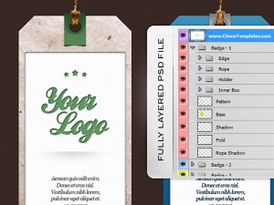 Label PSD Set - 3 Tag Templates - Free PSD Files