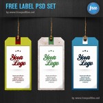 Label PSD Set - 3 Tag Templates - Free PSD Files