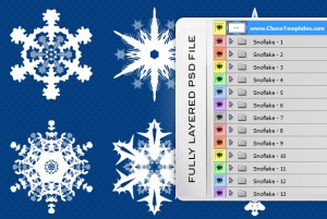 Snowflakes PSD Graphics - Free PSD Files