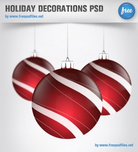Holiday Decorations PSD Graphics - Free PSD Files