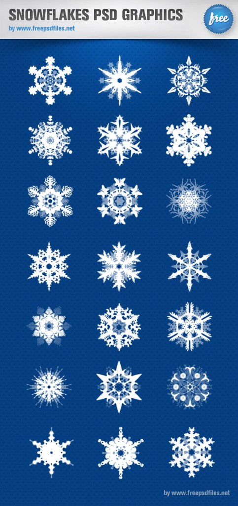 Snowflakes PSD Graphics - Free PSD Files