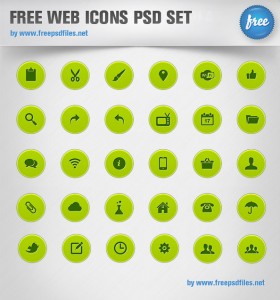 Web Icons PSD Set - Free PSD Files