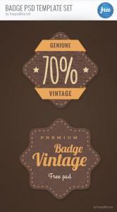 Badge PSD Template Set - Free PSD Files