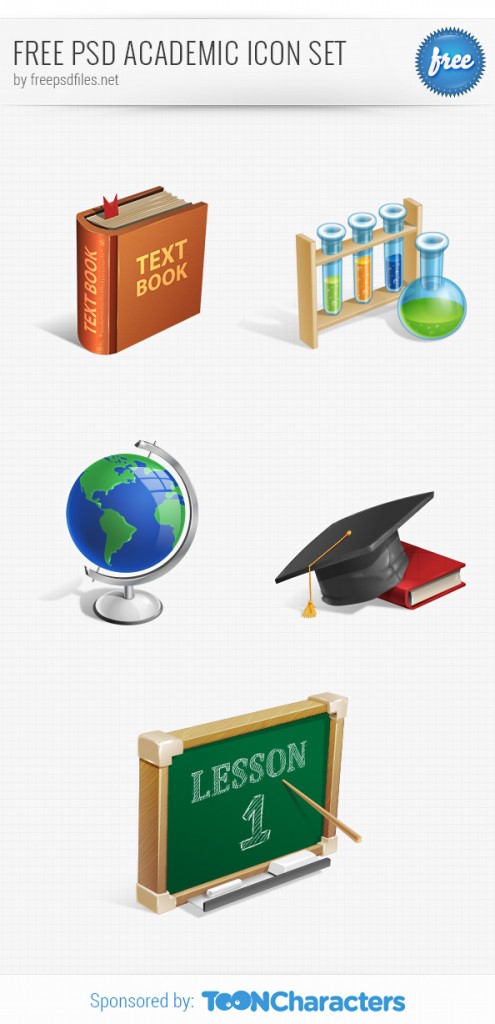 Free PSD Academic Icon Set - Free PSD Files