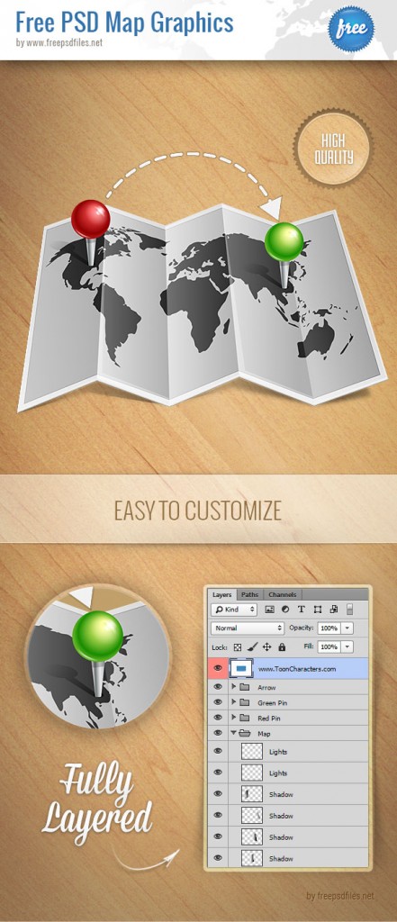 Free PSD Map Graphics - Free PSD Files