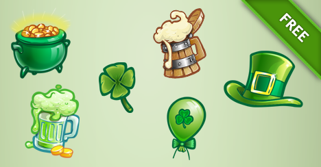Saint Patrick Graphics Free PSD Set 1 - Free PSD Files