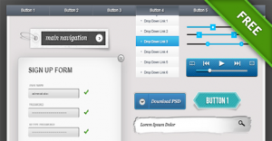 20 best free psd ui templates - Free PSD Files
