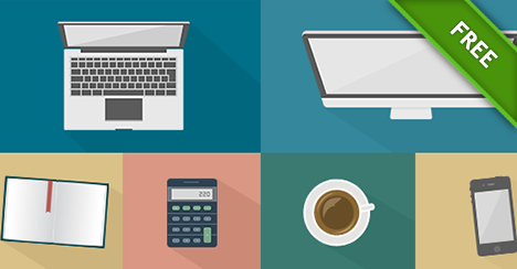 Free PSD Flat Desk Items - Free PSD Files