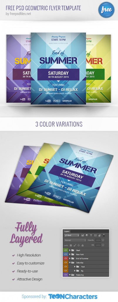 Free PSD Geometric Flyer Template - Free PSD Files