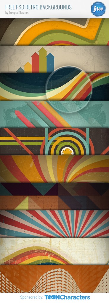 Free PSD Retro Backgrounds - Free PSD Files