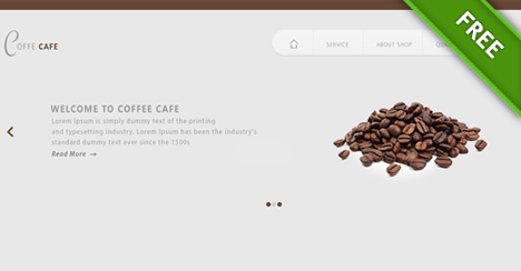 Free PSD Coffeeshop Website Template - Free PSD Files