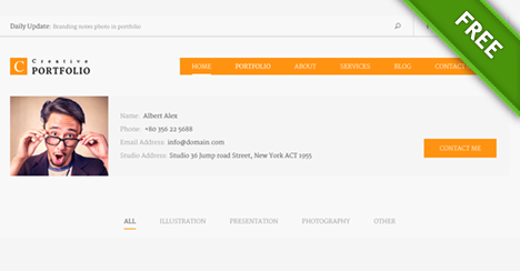Free PSD Creative Portfolio Template - Free PSD Files