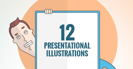 Free Vector Presentation Illustrations Set - Free PSD Files