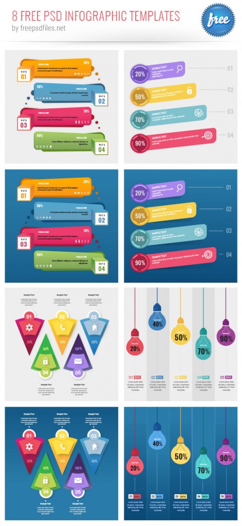 8 Free PSD Infographic Templates